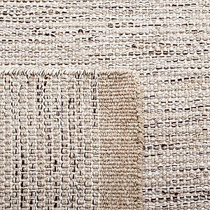 Safavieh Vermont Collection Area Rug - 9' x 12', Beige & Ivory, Handmade Wool, Ideal for High Traffic Areas in Living Room, Bedroom (VRM807B)