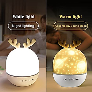 Children's Night Light Projector Festival Atmosphere Light, 3 Color Timed Remote Control Star Sky Projector，with 6 Sets of Different Theme Patterns (Birthday, Valentine's Day, Christmas, etc)