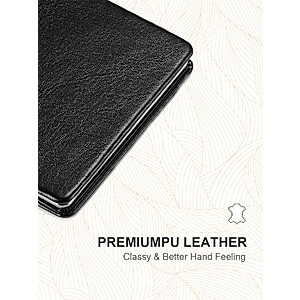 OMIRO Compact Mirror, Classical PU Leather 1X/3X Magnification, Pocket Ultra Portable for Purses and Travel (Black)