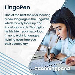 C Pen Text to Speech LingoPen - OCR Scanning Device for Reading, Literacy & Learning | 20+ Built in Dictionaries | Assistive Tool for Dyslexia & Learning Differences | Tests, Meetings, Language Study