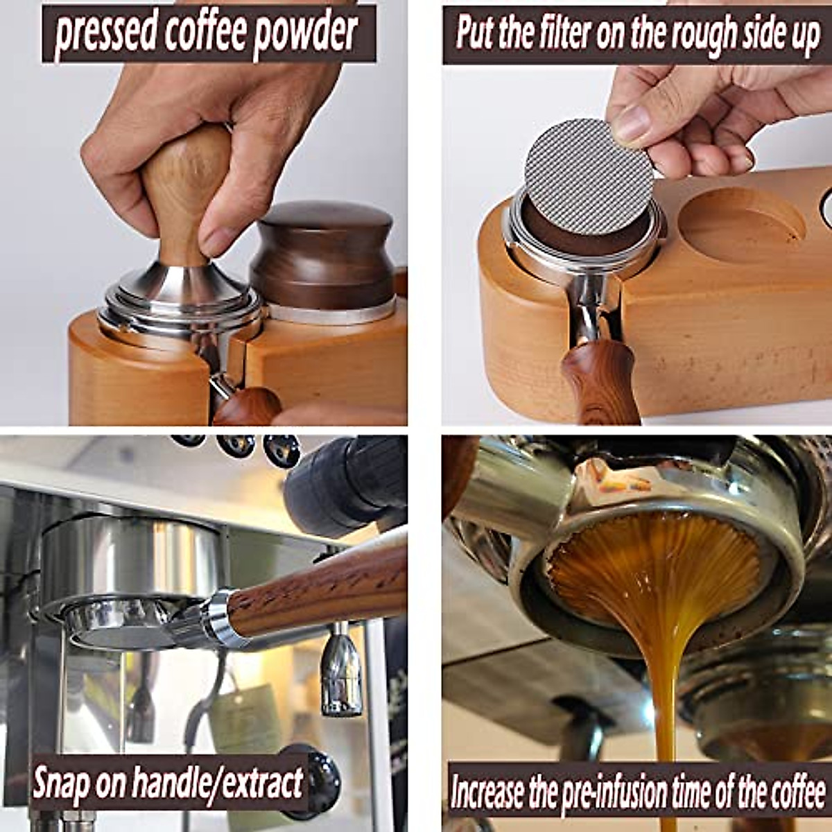 YAMASO 58.5mm Puck Screen Espresso,1.7 mm Thickness Reusable Contact Plate Coffee Maker Press Mesh(100um)