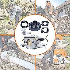 Mtanlo Carburetor Tune-up Service Kit for Husqvarna 359 357 357XP Jonsered CS2156 CS2159 Chainsaw Zama C3-EL42 505203001 Throttle Lever Gaskets Parts