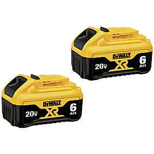 DEWALT 20V MAX XR Impact Driver, Brushless, 3-Speed, 1/4-Inch, Tool Only (DCF887B) and DEWALT 20V MAX Battery, 6 Ah, 2-Pack, Fully Charged in Under 90 Minutes (DCB206-2)