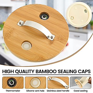 Vuinop Rice Dispenser, Rice Storage Container：Flour and Cereal Container with Airtight Lid and Wooden Stand, Glass Food Storge Container for Kitchen Organization and Pantry Store (8L)