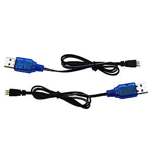Blomiky 1S Lipo 3.7V-3.8V 0.5A USB Charger Cable with JST-PH2.0 Connector Plug Compatible with EMAX Small Hawk S or Free Style RC Drone / 3.7V Ph2.0 USB 2
