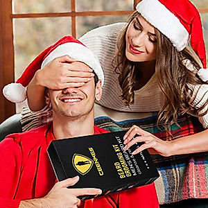 Ceenwes Upgraded Beard Grooming Kit with Beard Conditioner ,Beard Oil, Beard Brush, Beard Comb, Beard Balm, Beard Shampoo, Beard & Mustache Scissors Storage Bag, Beard Growth & Trimming Kit for Men Care Perfect Christmas Gifts for Dad/Boyfriend