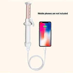 Mini Cordless Curling Iron, 30W, 2 in 1 USB Rechargeable Ceramic Hair Curling Wand Travel Hair Straightener Curler for Hair Styling, Wet and Dry Use