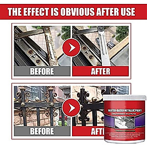 Siapude Water-Based Metal Rust Remover,Car Chassis Derusting,Multi-Functional Car Metallic Paint Anti-Rust Chassis Universal Rust Converter Gel,Car Rust Remover for Car SUV Truck,Include Brush (2pcs)