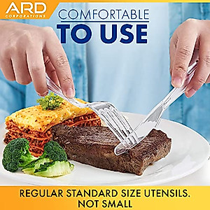 Ard Wholesale 360 Count Cutlery Combo Box | Clear Extra Strong Extra Resistant | 180 Forks, 120 Spoons, And 60 Knives