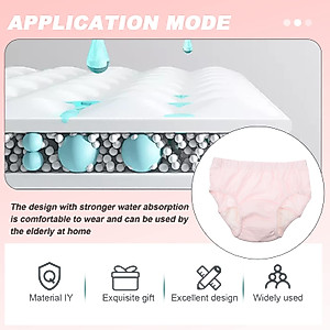 Adult Diapers Cotton Underwear Leak Diapers Adult Cloth Diaper Cover Active Waterproof Leakproof Pants for Adults Elderly Pink XXL