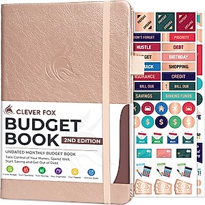 Clever Fox Budget Book 2.0 – Simple Budgeting Planner for Beginners – Financial Notebook with Money Spending, Debt & Bill Tracker (Rose Gold)