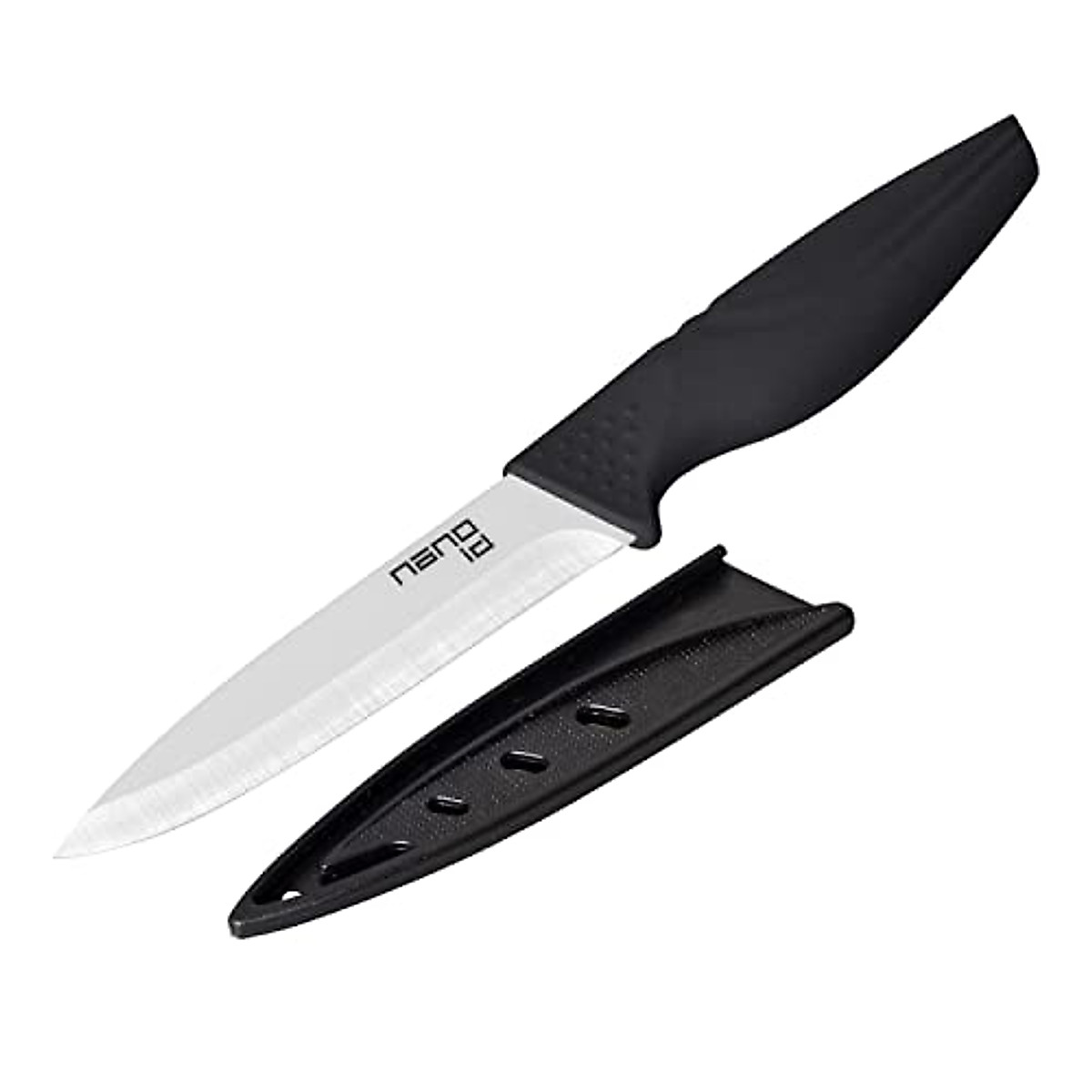 NANO ID Ceramic Steak Red Knife Extremely Sharp Ceramic Knife (black)