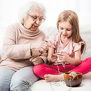 Yarn Bowl large 7 inch by 4 inch with free travel pouch and crochet hooks. Perfect Yarn Holder for Knitting and Crocheting