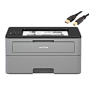Brother HL-L23 50DW Compact Monochrome Laser Printer, Duplex Two-Sided Printing, Wireless Printing, Durlyfish USB Printer Cable