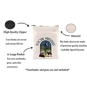 CHOORO Fictional Wanderlust Book Protector Book Lover Gift Bookish Book Sleeve Librarian Gift (Fictional- Wanderlust)