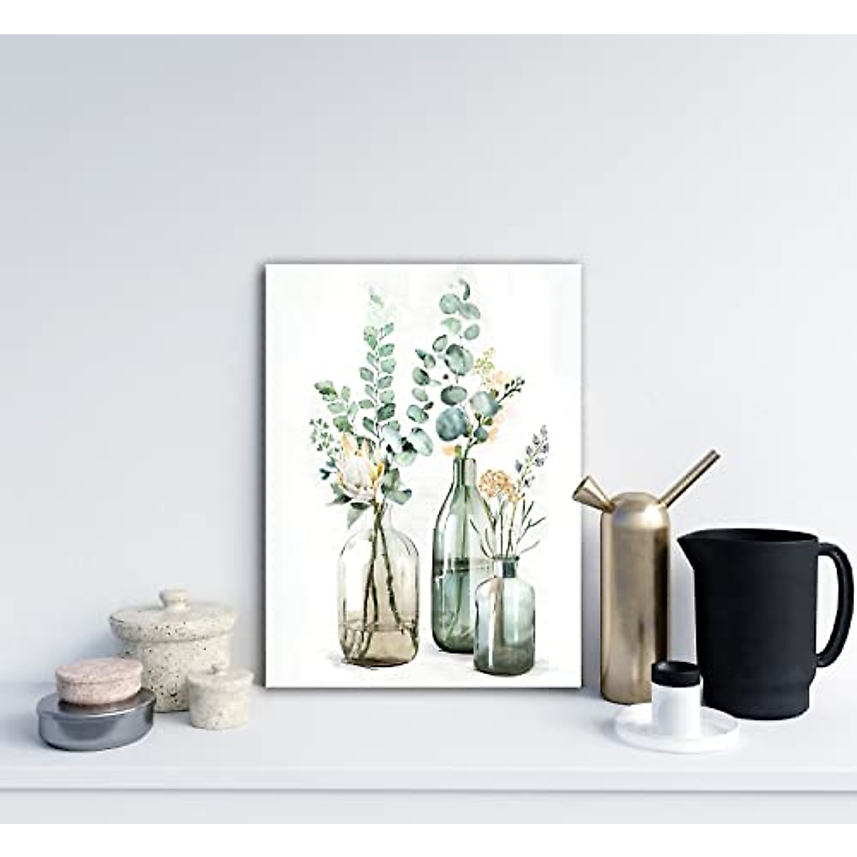 Art Knitting Paint by Number for Adults Beginner Students Kids,Ideal Gift Choice for Birthday,Anniversary or Any Festival.DIY Acrylic for Room Decor (16x20, Flowers in The Bottles No.1)