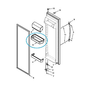 Siwdoy (Pack of 2 W10321304 Door Shelf Bin Compatible with Whirlpool Refrigerator Replaces WPW10321304 AP6019471 2179575 PS11752778, Clear