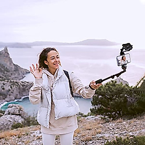 ULANZI Selfie Mirror Kit for Smartphone, Phone Holder with Cold Shoe & Flip Mirror, Video Live Streaming Camera Vlogging Accessories, Applicable for iPhone 14 13 12 X Pro Max Rig Sony Canon DSLR