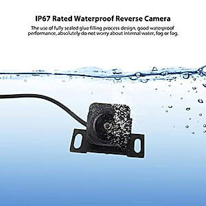 Car Rear View Backup Camera Reverse Wide Angle Night Vision Waterproof Parking Assistance Camera Dynamic Trajectory Guide Line;IP67 Rated Waterproof;High Definiti