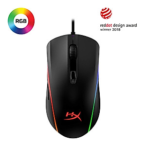 HyperX Cloud II - Gaming Headset, 7.1 Surround Sound, Memory Foam Ear Pads, Durable Aluminum Frame, Gun Metal and HyperX Pulsefire Surge - RGB Gaming Mouse, 360° RGB Light Effects, Macro Customization
