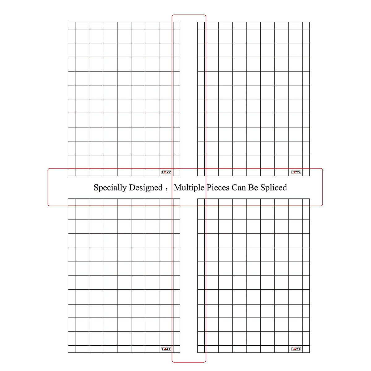 CZYY 1" Square Grid Game Mat and 1" Hex Grid Game Mat
