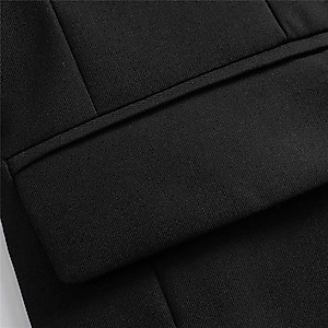 Mens Solid Slim Fit Blazer Jacket Two Button Notched Lapel Business Suit Classic Business Daily Party Sport Coat (Black,6X-Large)