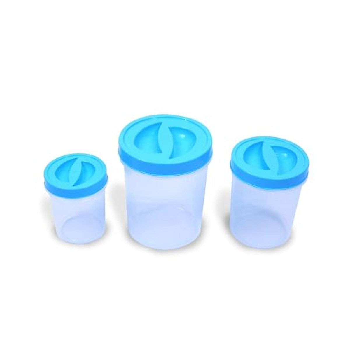 Unica Canister, Airtight Storage Containers with Lids, Containers for Flour, Spices, Sugar, Rice, Dishwasher-safe, Set of 3 Blue, 59 oz, 5.27x5.27x6.67 in