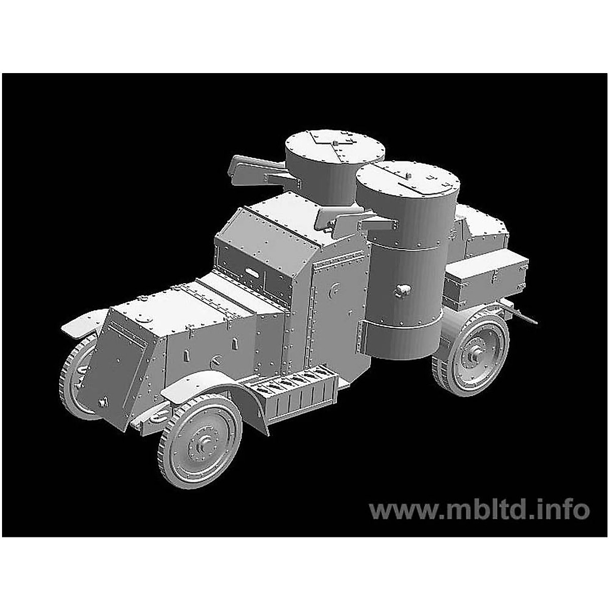 Master Box MB72008 1/72 British Austin Mk.4 Armored Car with Hotchkiss Machine Gun Plastic Model