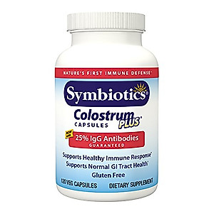Symbiotics Colostrum Capsules Plus, Supports Healthy Immune Response (120 Capsules)