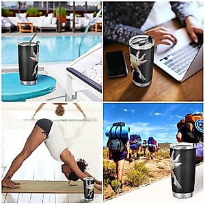 Yasala Tumbler Axolotl Insulated Coffee Cup Back to School Beverage Container Office Travel Mug with Straw and Lid Double Wall Stainless Steel 20oz