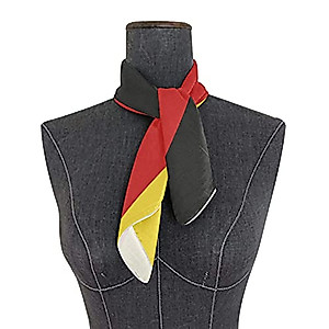 PMAIHNAS Women's Fashion Silk Scarf German Flag Square Satin Headscarf Neck Scarf Head Hair Wraps