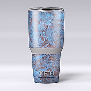Design Skinz Blue Slate Marble Surface V41 - Skin Decal Vinyl Wrap Kit Compatible with The Yeti Rambler Cooler Tumbler Cups