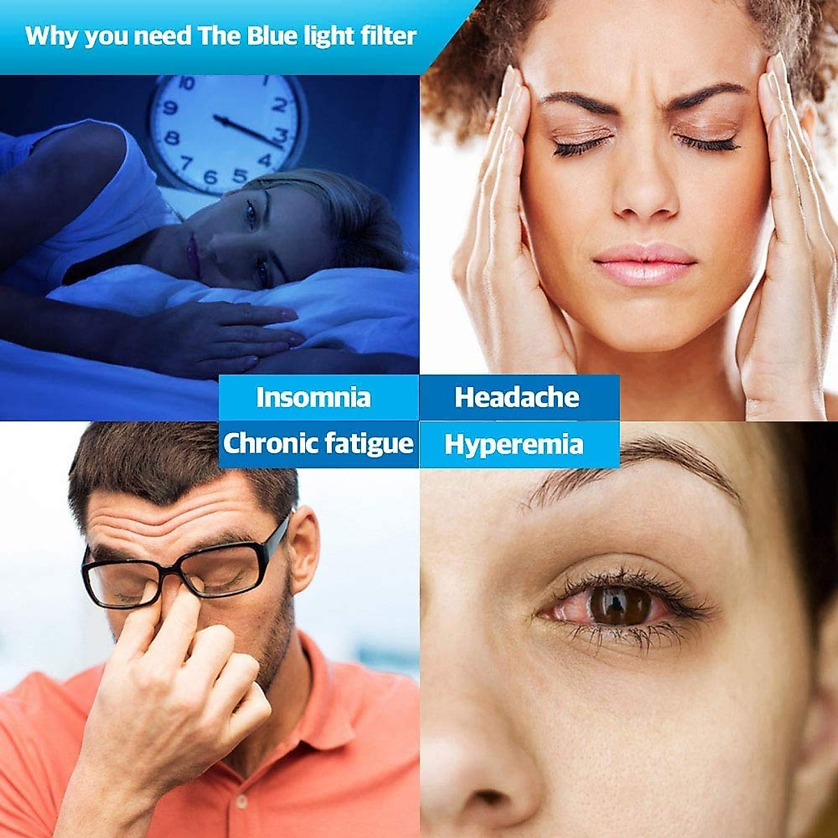 WLWLEO Anti Blue Light Screen Protector for 75 Inches TV Filter Out Blue Light ＆UV Anti-Glare Protector Film for 32/43/50/55/60/65/70 Inch Monitors TV Accessories,55" 1211X689mm