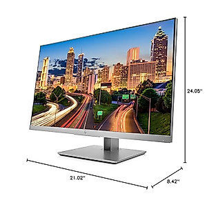 HP EliteDisplay E273q 27 Inch IPS LED Backlit Monitor (1FH52A8#ABA) 2-Pack Bundle with Desk Mount Clamp Dual Monitor Stand