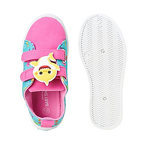 Nickelodeon Baby Girls' Shoes - Baby Shark Low-Top Laceless Sneakers (Toddler), Size 8 Toddler, Baby Shark