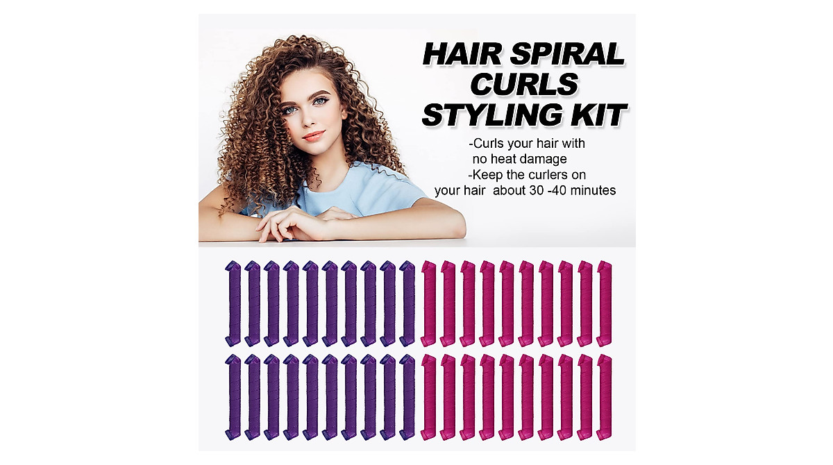 40pcs No Heat Hair Curlers - Magic Styling Kit for Hair
