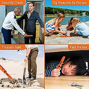 Metal Detector Pinpointer, Professional Waterproof Handheld Pin Pointer Wand, Portable Treasure Finder Pinpointing Probe LED Buzzer Vibration Sound with 9V Battery