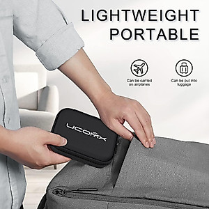 UCOMX Travel Case for 3 in 1 Wireless Charger,Hard EVA Carrying Charger Case,Portable Storage Waterproof Bag with Zipper,Soft Durable Pouch Bag for Foldable Wireless Charger,Adapter,Cable(Box Only)