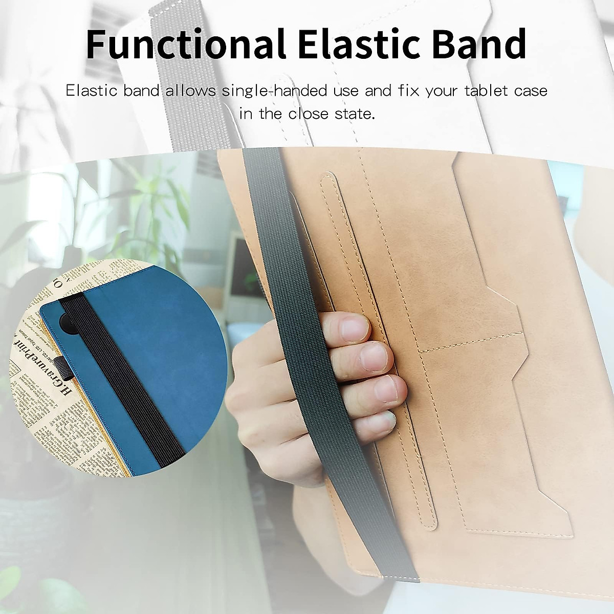 Case for Samsung Galaxy Tab A8 10.5'' 2022 Case SM-X200/X205/X207 Business PU Leather Cover Slim Lightweight Flip Stand Shell & cardholder Full Protective Case for Galaxy Tab A8 10.5 Tablet-Dark Blue