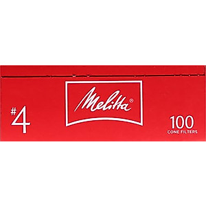 Melitta 4 Cone Coffee Filters, White, 40 Total Filters Count - Packaging May Vary