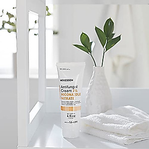 McKesson Antifungal Cream, 2% Miconazole Nitrate, Relives Jock Itch, Ringworm and Athlete Foot, 4 oz, 2 Count