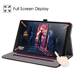 Fintie Case for Samsung Galaxy Tab A 10.1 2019 Model SM-T510/T515/T517, Multi-Angle Viewing Stand Cover with Pocket, Purple