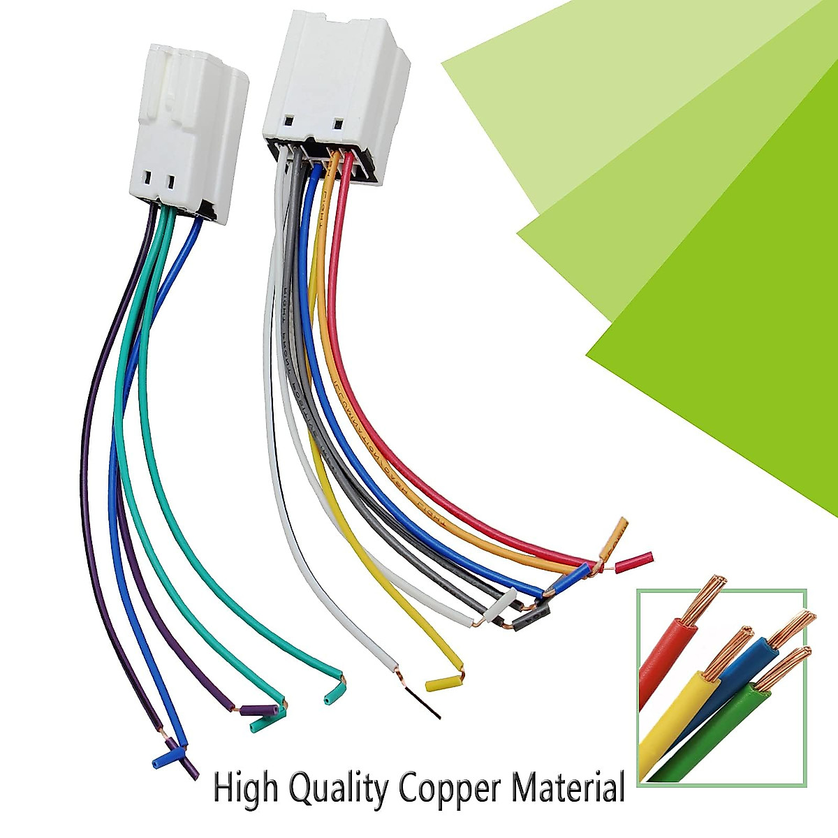 RED WOLF Radio Install Wiring Harness for Nissan 1995-2008, Infiniti 1990-2008 Replacement for Aftermarket Power/Speaker Stereo Plug Connector Non Bose System