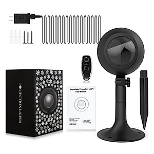 Christmas Projector Lights Outdoor Waterproof Snowflakes Xmas Show LED Indoor Projection Light White Snowfall Spotlight for Holiday Party House Garden Patio Landscape Outside Decorations