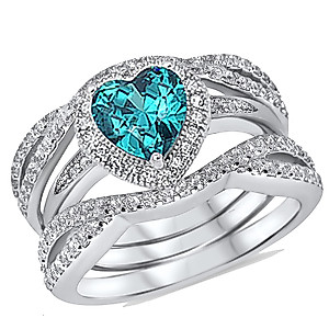 LaRaso & Co His and Hers 3 Piece Trio Sterling Silver Black Titanium Wedding Band Engagement Ring Set 13/7