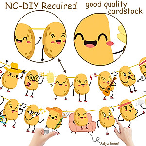 Potato Party Banners Potato Party Decorations 2Pcs Potato Hanging Cutout Banners Potato Birthday Party Supplies for Cartoon Potato Theme Baby Shower Decorations