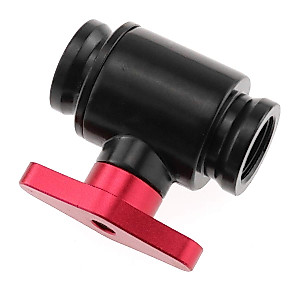 DGZZI G1/4 /Ball Valve G1/4" Screw Thread Brass Black Water Cooling Mini Shutoff Valve Water Stop Switch with Red Metal Handle for PC Water Cooling System