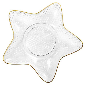 DOITOOL Star Shaped Glass Bowl Candy Bowl Fruit Salad Appetizer Plate Snack Dish Serving Plate for Kitchen