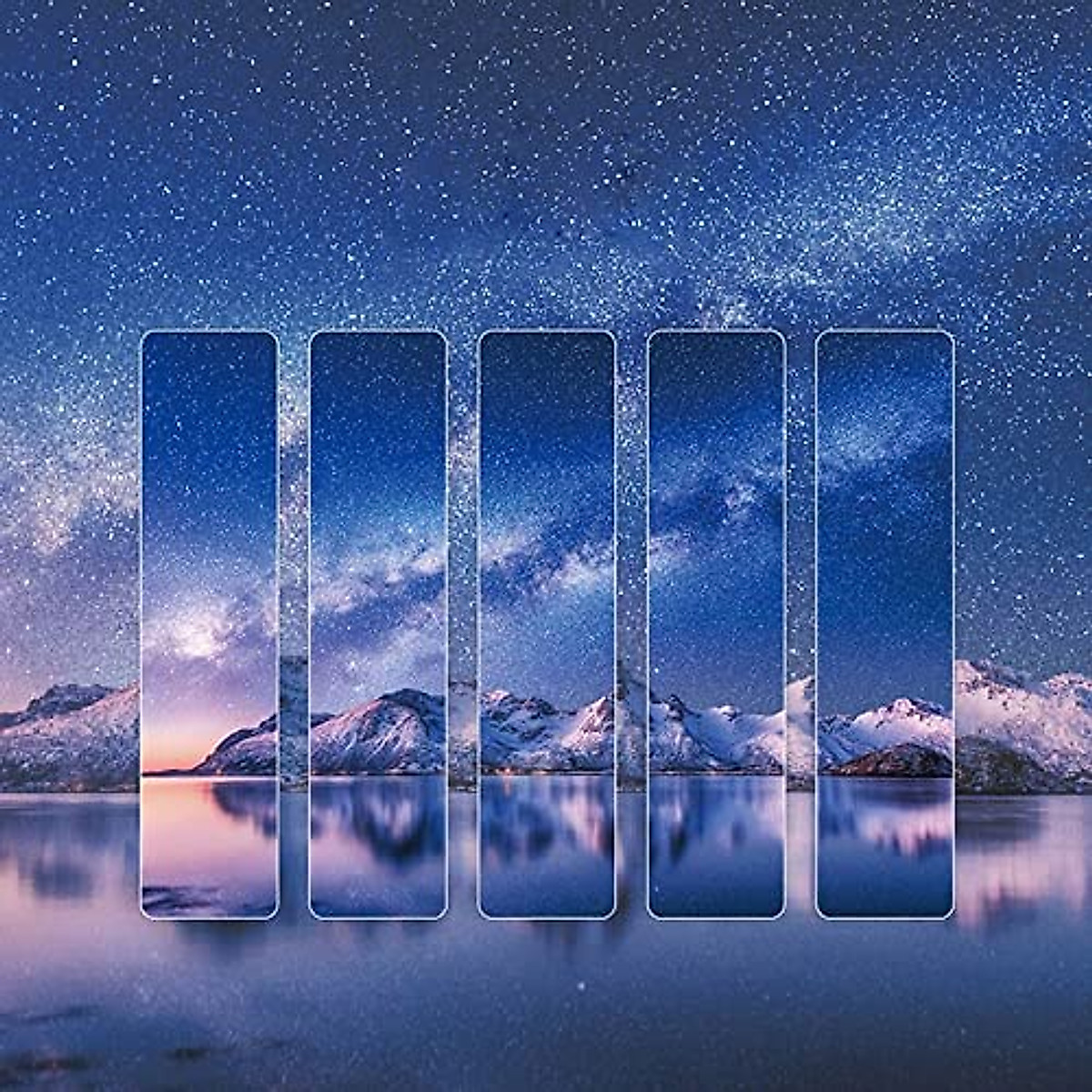 Houchu Translucent Bookmark Kids Gift Stationery Sun Moon Star Series School Supplies Note Marker Page Label Reading Assistant Reading Bookmark(E)