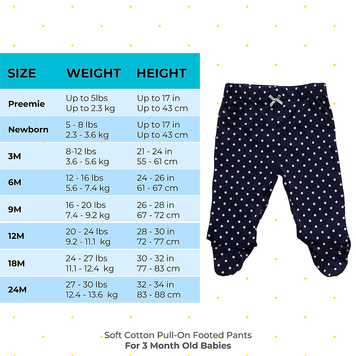 Spasilk Baby Girls Cotton Pull on Footie Pants Leggings with Feet, Pack of 3, Pink & Gray